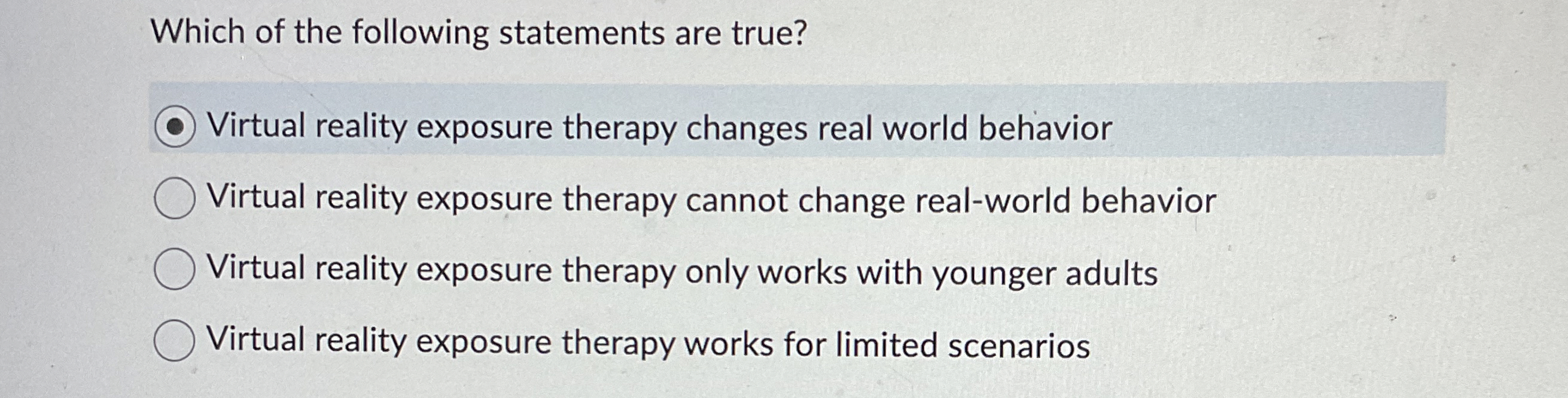 Solved Which of the following statements are true?Virtual | Chegg.com