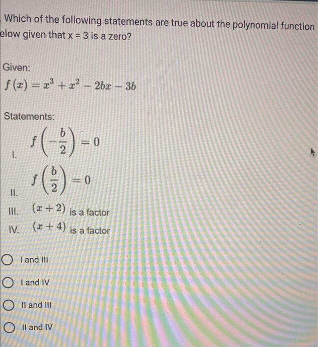 Solved Which of the following statements are true about the | Chegg.com