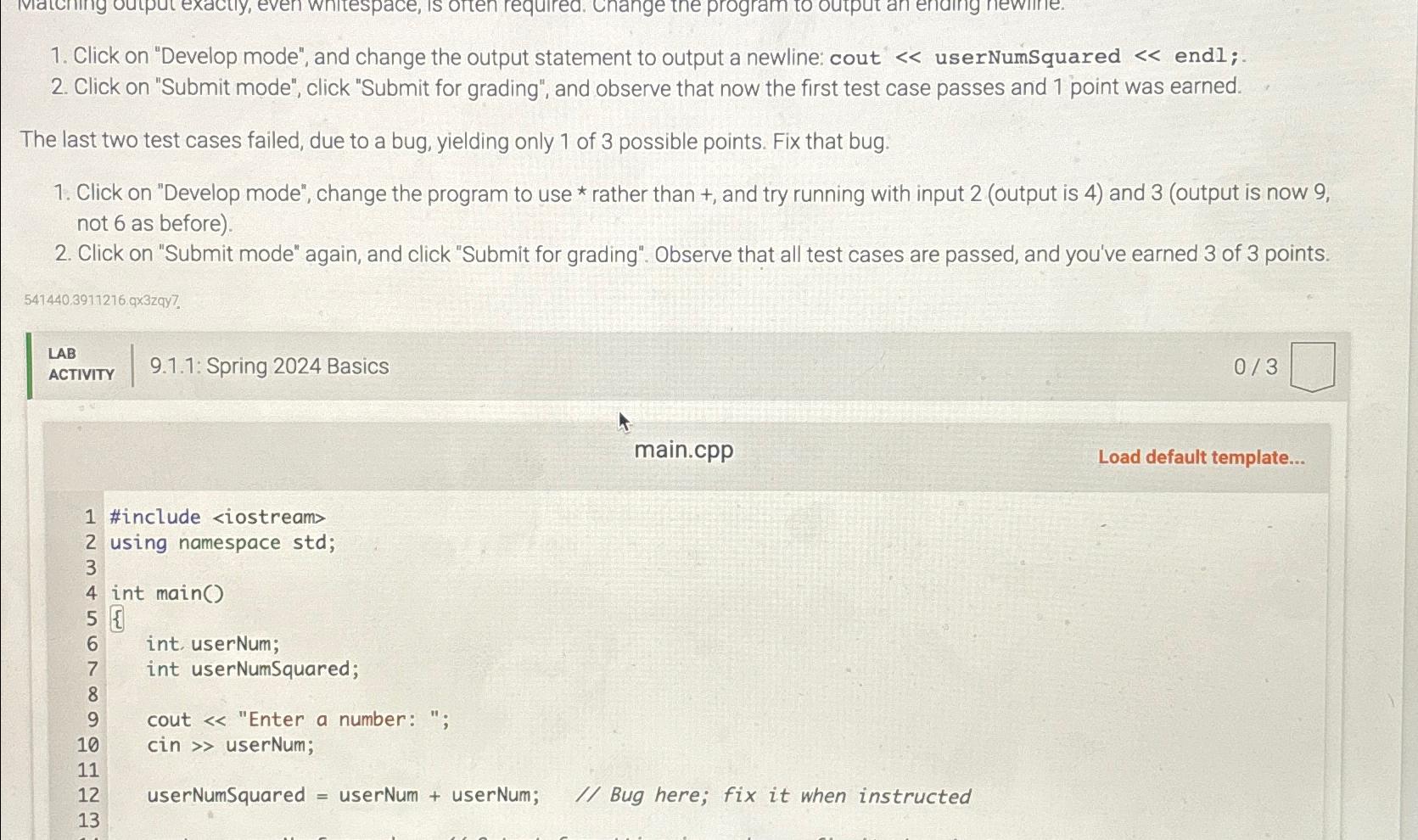 Solved Click on "Develop mode", and change the output | Chegg.com