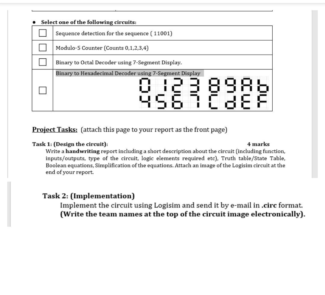 Solved Select one of the following circuits: Sequence | Chegg.com