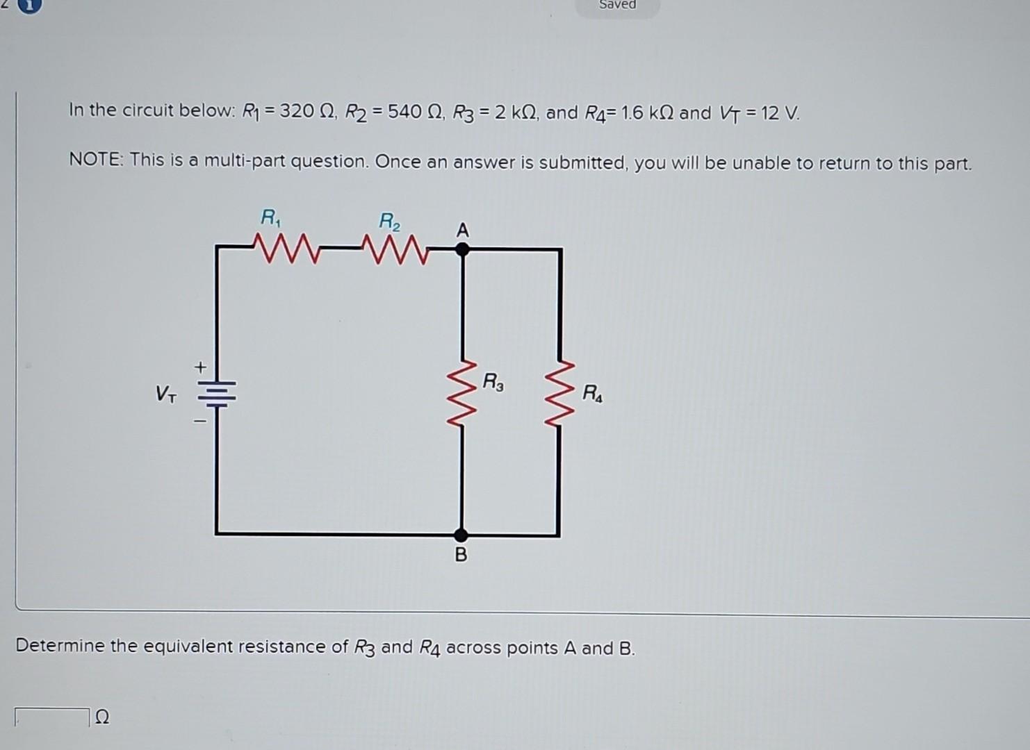 Solved Calculate the total current / in the circuit.In the | Chegg.com