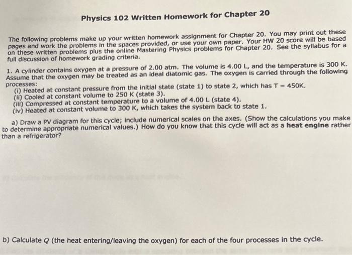 The following problems make up your written homework | Chegg.com