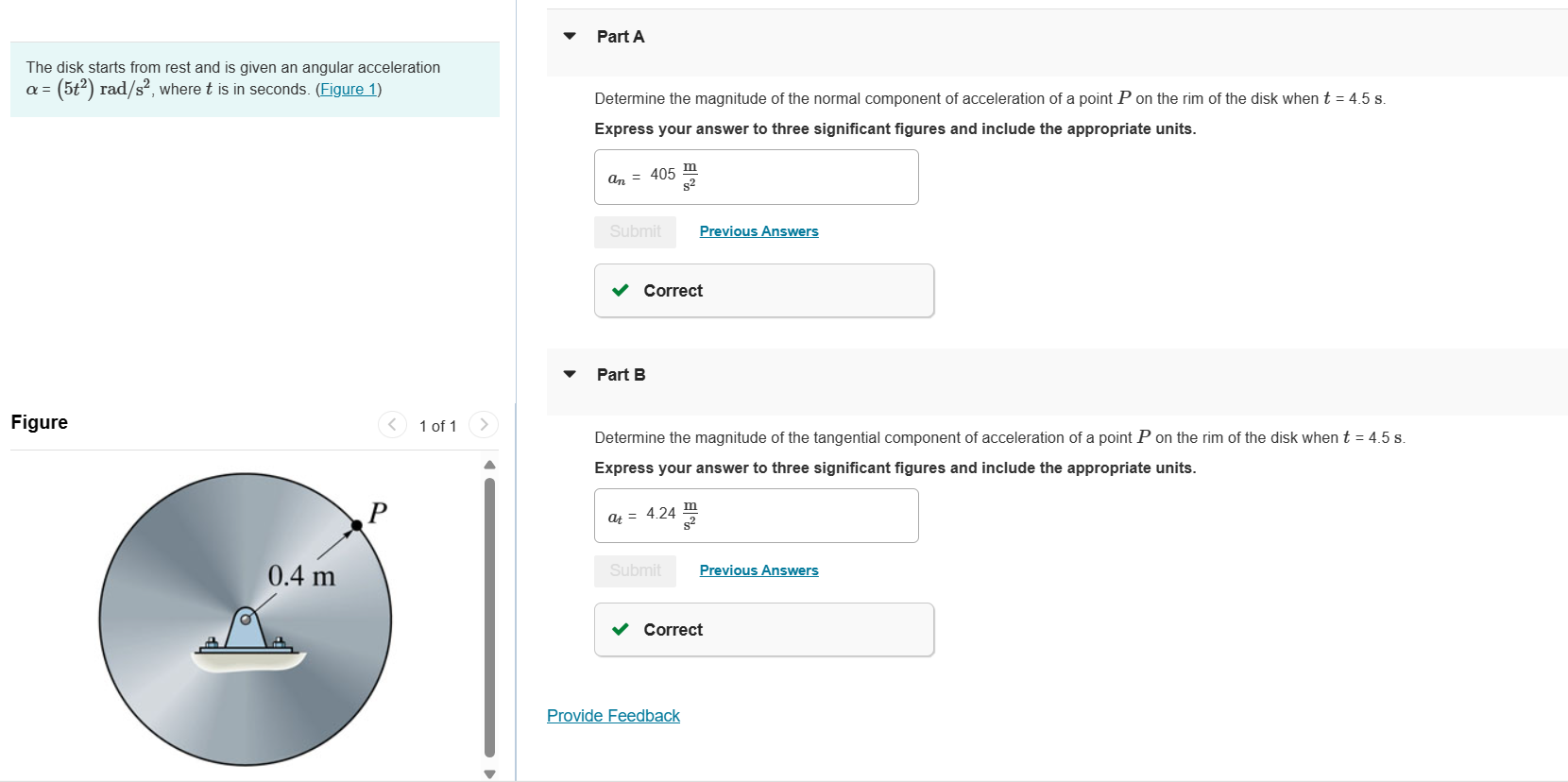 Solved The disk starts from rest and is given an angular | Chegg.com
