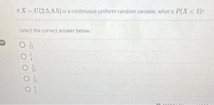 Solved If X∼u2585 Is A Continuous Uniform Random 