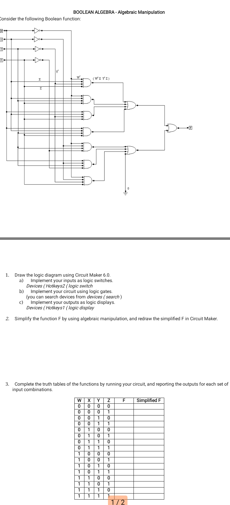 Solved BOOLEAN ALGEBRA - Algebraic Manipulation Consider the | Chegg.com