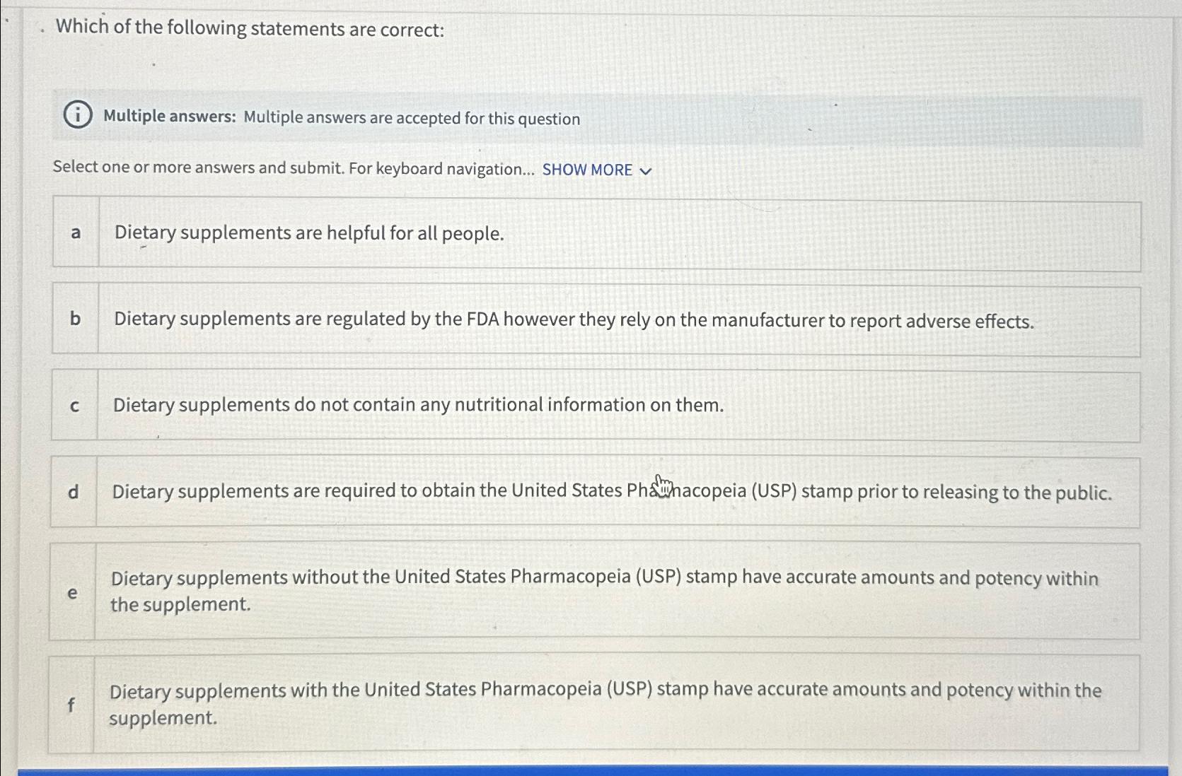 Solved Which of the following statements are | Chegg.com