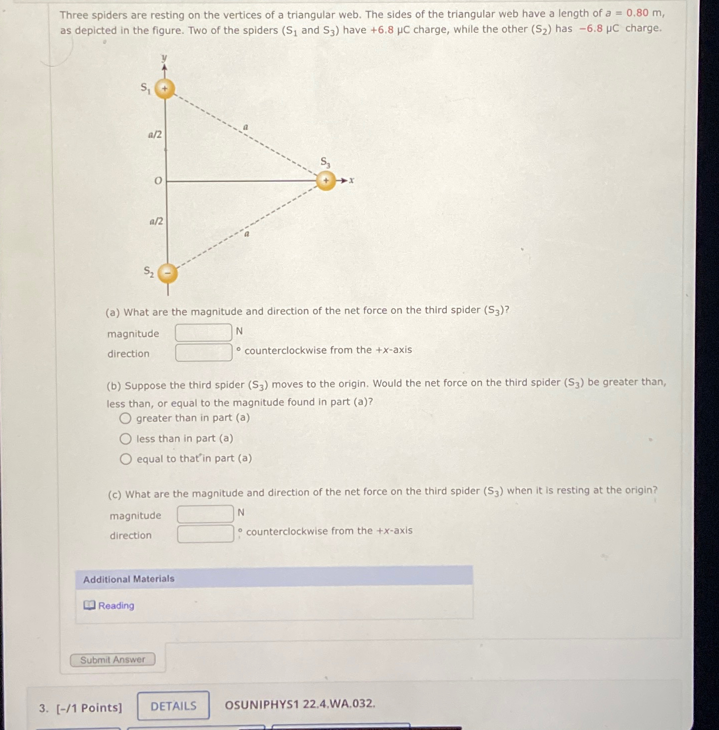 Solved Three spiders are resting on the vertices of a | Chegg.com