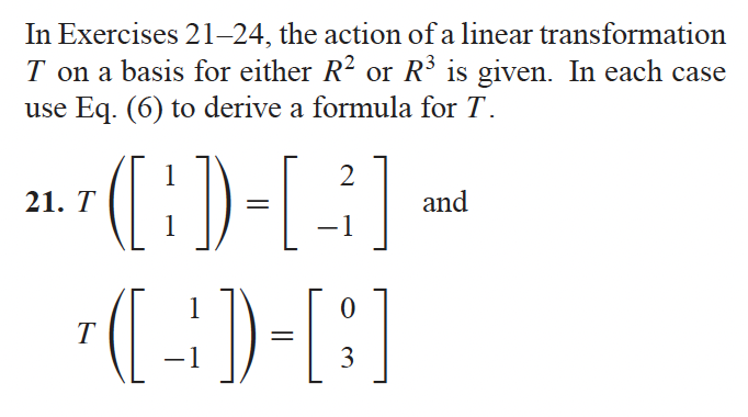 Solved In Exercises 21-24, ﻿the action of a linear | Chegg.com