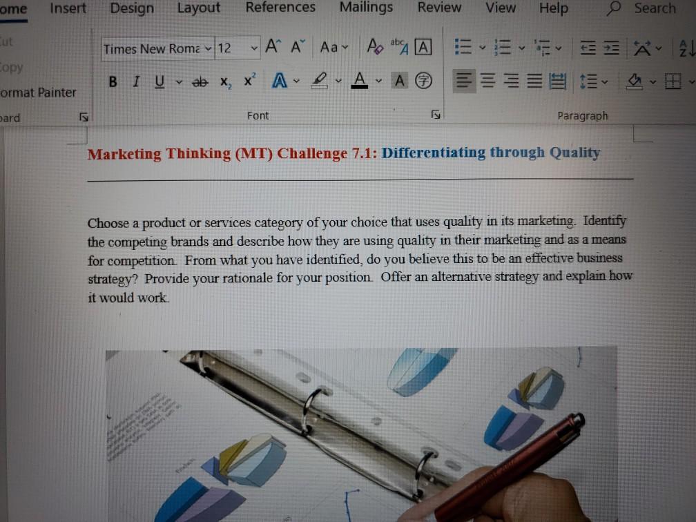 Solved Ome Insert Design Layout References Mailings Review