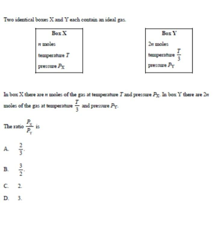 Solved Two identical boxes X and Y each contain an ideal | Chegg.com