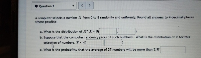 Solved A computer selects a number x ﻿from 0 ﻿to 8 ﻿randomly | Chegg.com