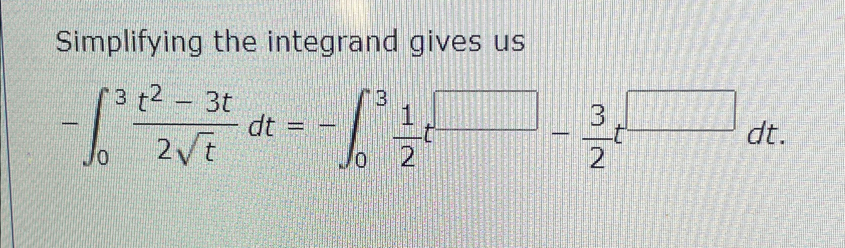Solved Simplifying the integrand gives | Chegg.com