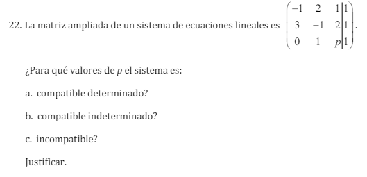 Solved La matriz ampliada de un sistema de ecuaciones | Chegg.com