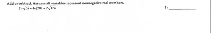 Solved Add or subtract. Assume all variables represent | Chegg.com
