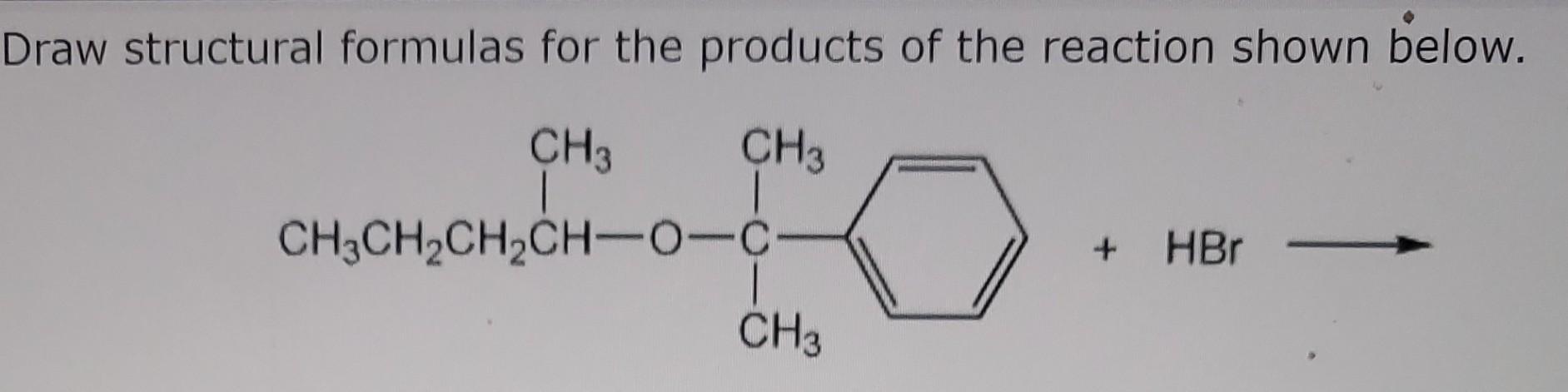 Solved Draw structural formulas for the products of the | Chegg.com
