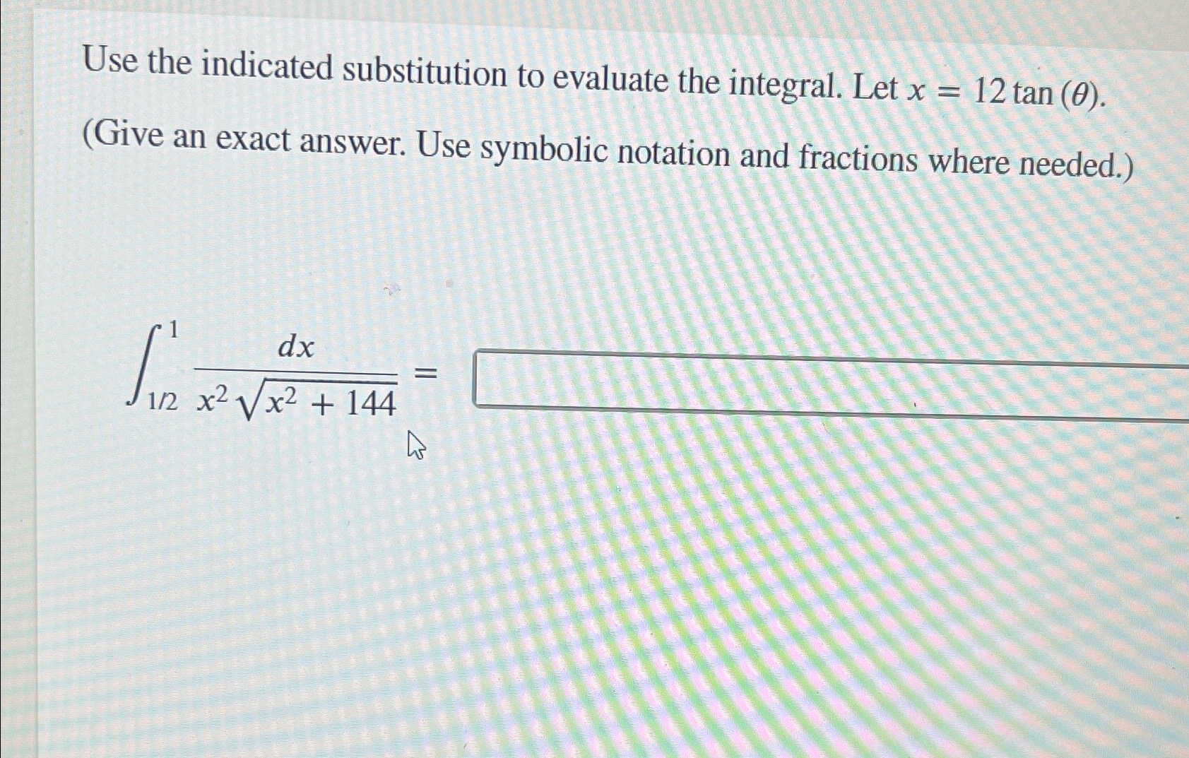 Solved Use the indicated substitution to evaluate the | Chegg.com