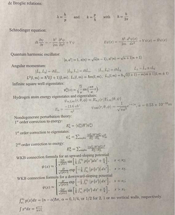 Solved Use The Trial Wave Function ψ X {ax A−x 0 If 0x2