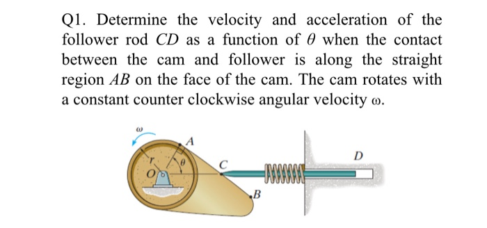 Solved Q1. Determine the velocity and acceleration of the | Chegg.com