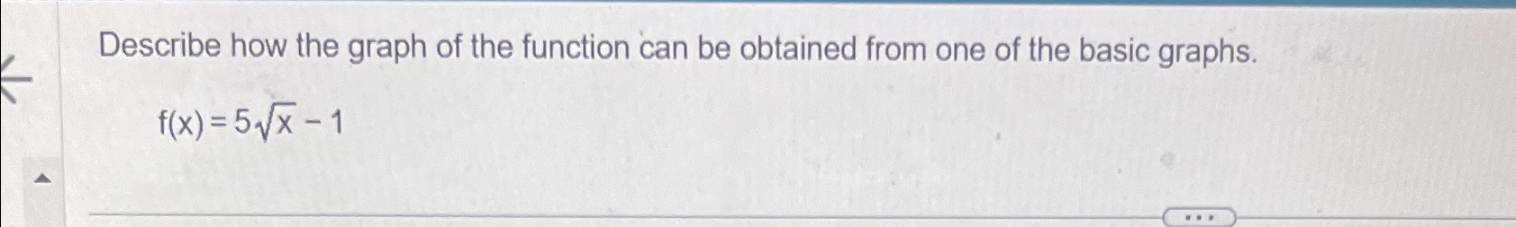 Solved Describe how the graph of the function can be | Chegg.com