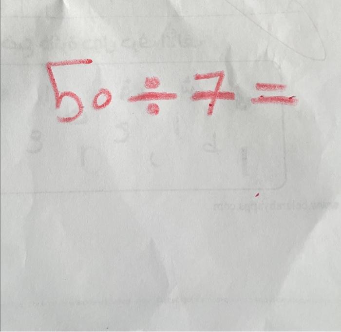 Solved 50÷7= | Chegg.com