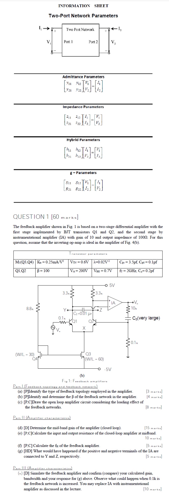 Solved INFORMATION SHEETPlease provide complete calculation | Chegg.com