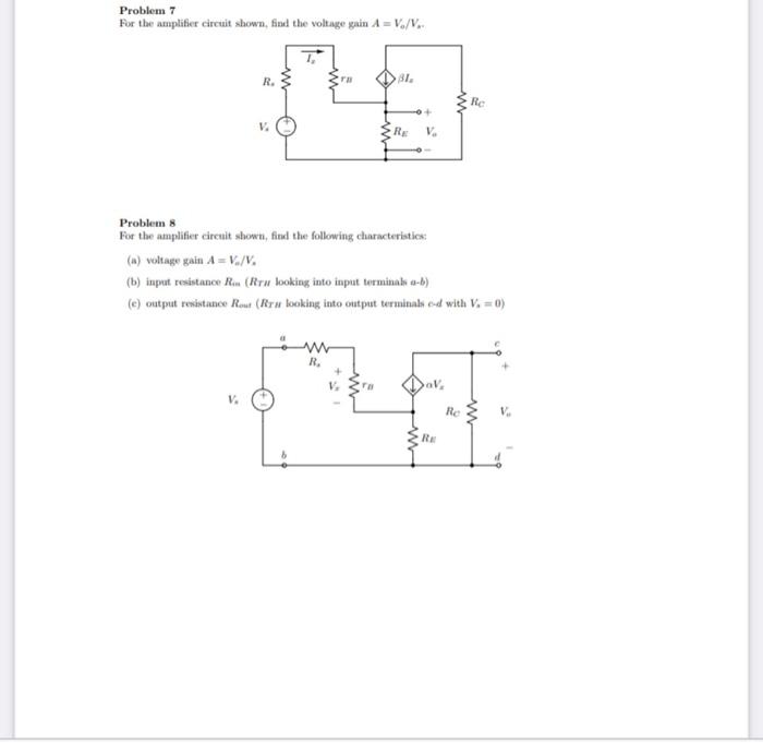 Solved Problem 1 Use voltage division and series/parallel | Chegg.com