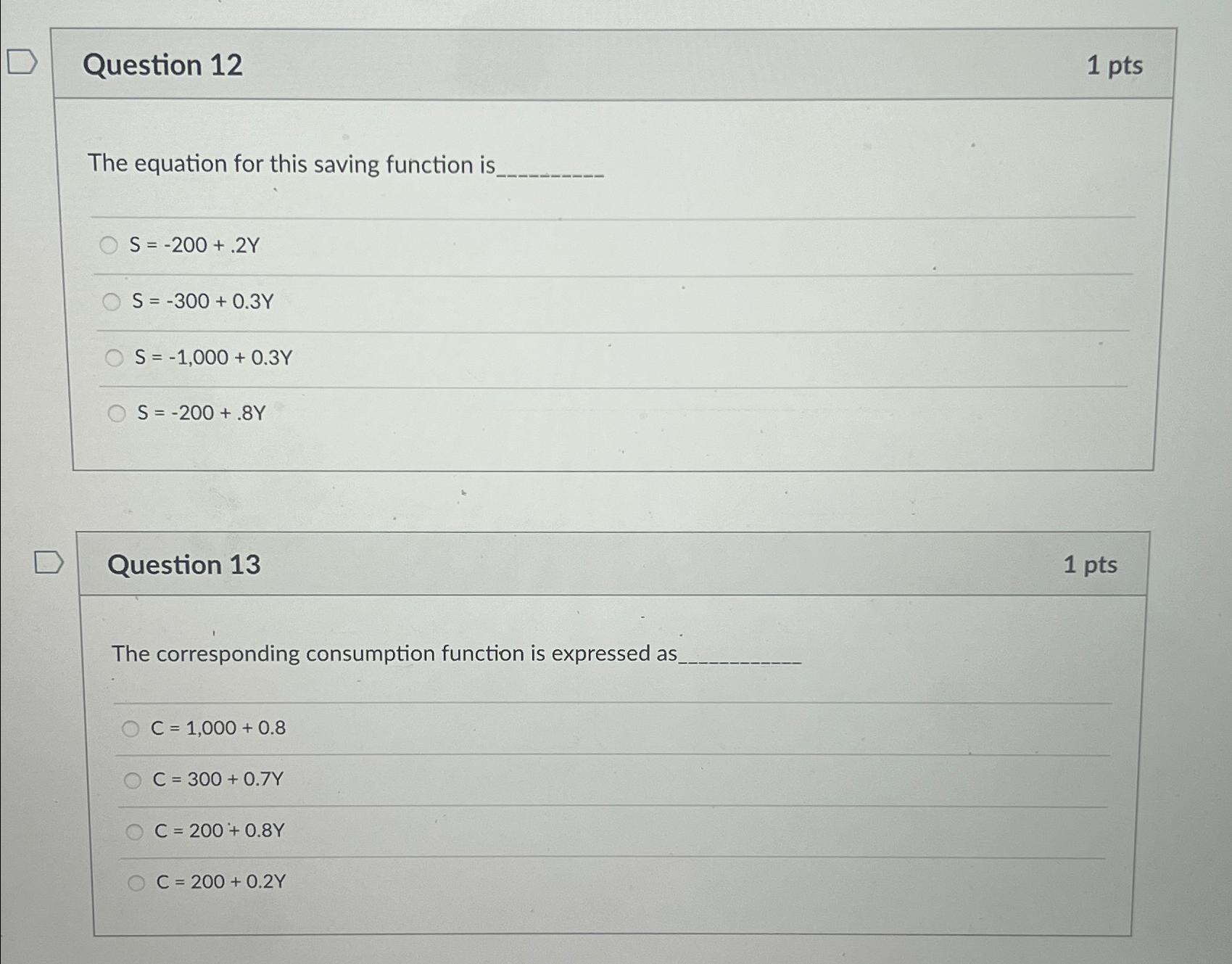 Solved Question 121 ﻿ptsThe equation for this saving | Chegg.com