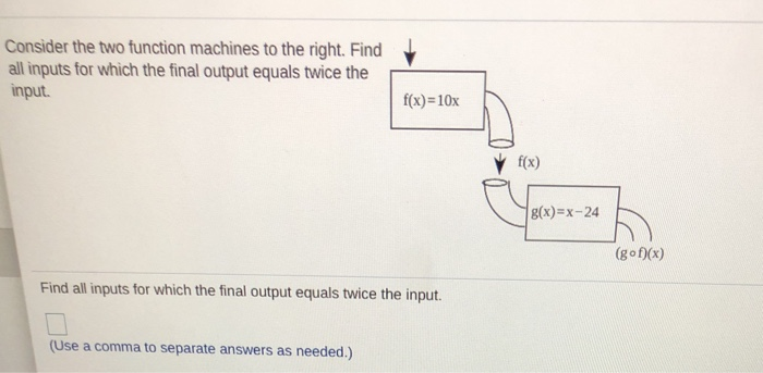 Solved Consider the two function machines to the right. Find | Chegg.com