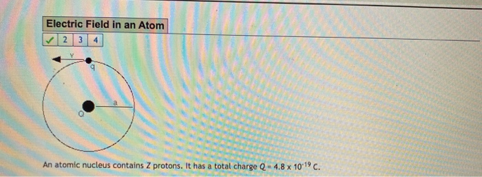 Solved Electric Field in an Atom 2 3 4 An atomic nucleus | Chegg.com