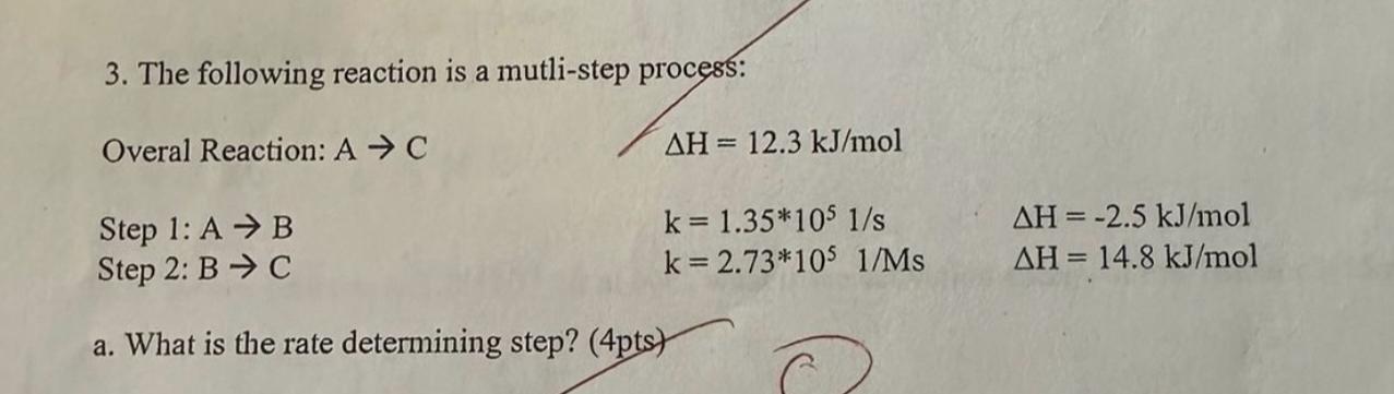 Solved The following reaction is a mutli-step process:Overal | Chegg.com