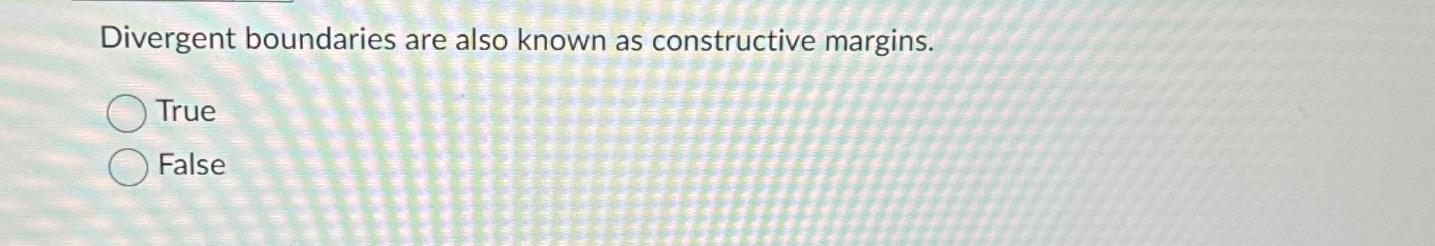 Solved Divergent boundaries are also known as constructive | Chegg.com