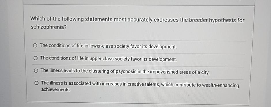 Solved Which of the following statements most accurately | Chegg.com