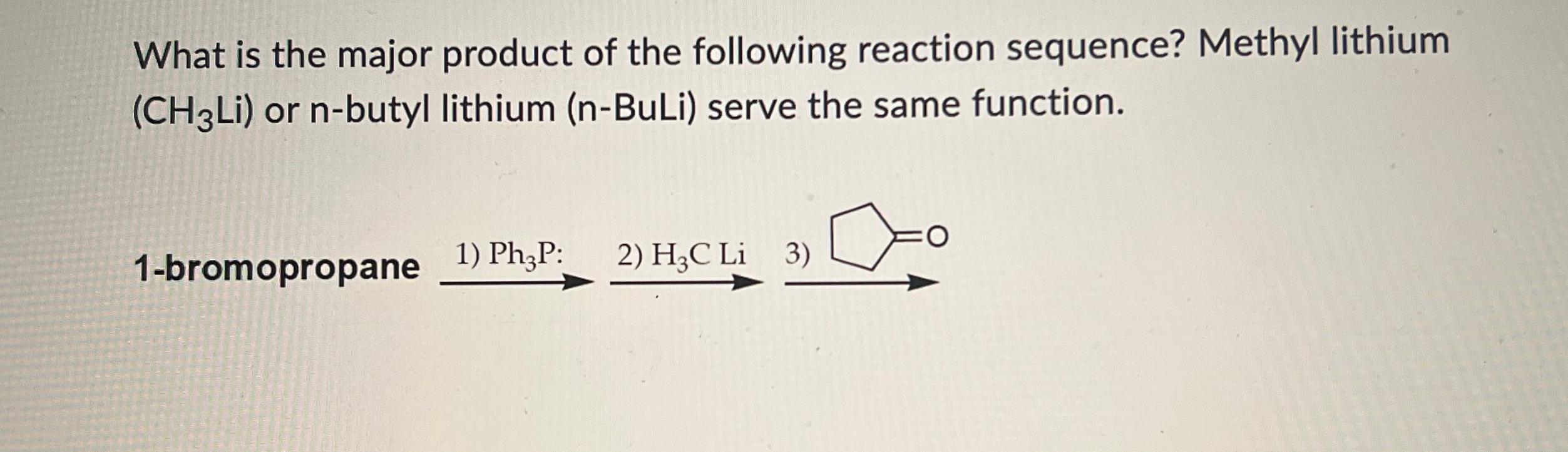 Solved What is the major product of the following reaction | Chegg.com