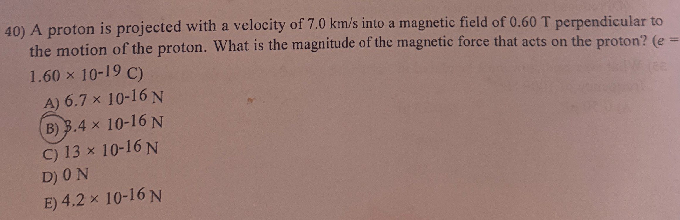 Solved A proton is projected with a velocity of 7.0kms ﻿into | Chegg.com