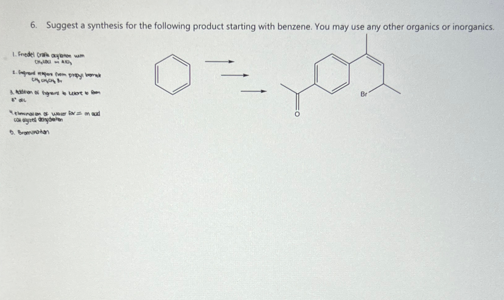 Solved Suggest a synthesis for the following product | Chegg.com