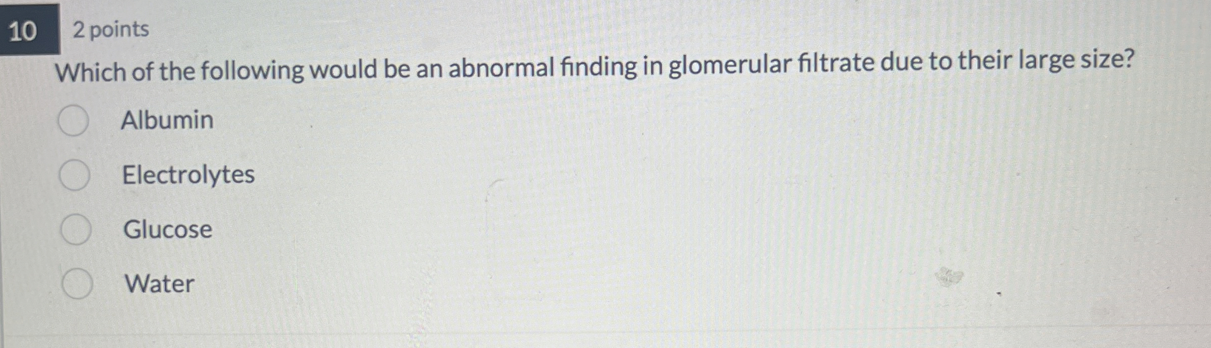 Solved 102 ﻿pointsWhich of the following would be an | Chegg.com