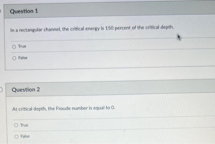 Solved In a rectangular channel, the critical energy is 150 | Chegg.com