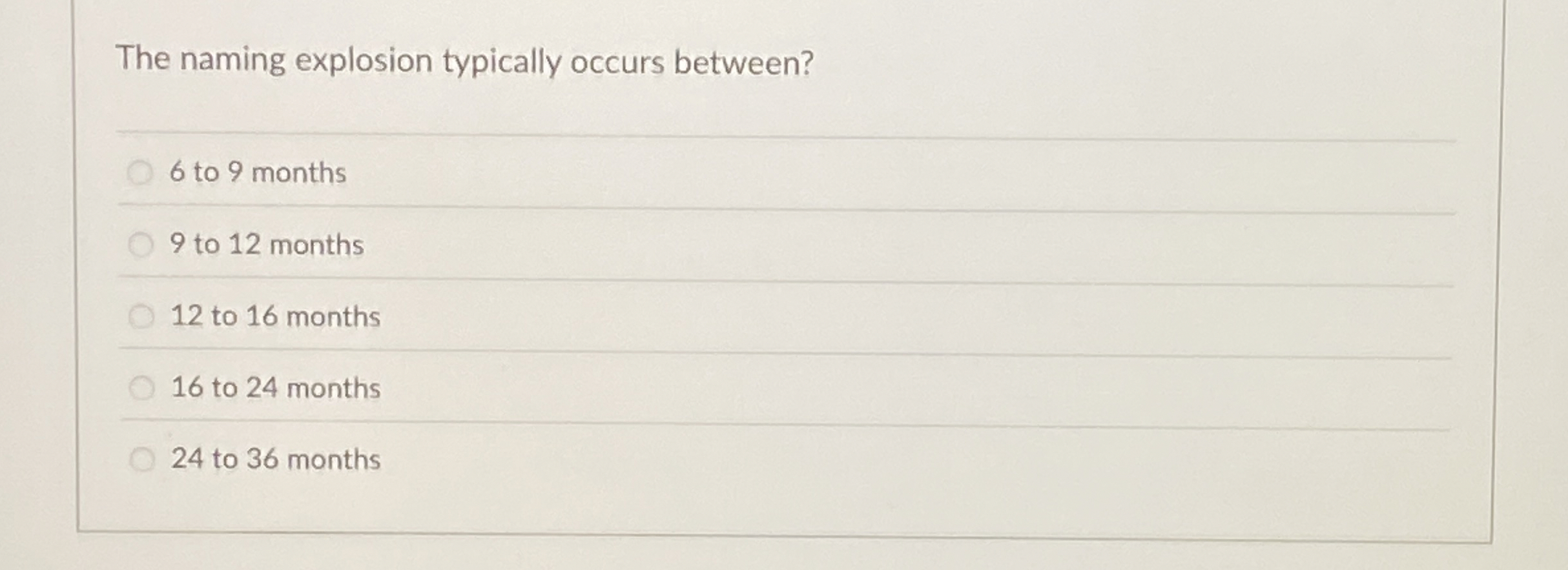 Solved The naming explosion typically occurs between?6 ﻿to 9 | Chegg.com