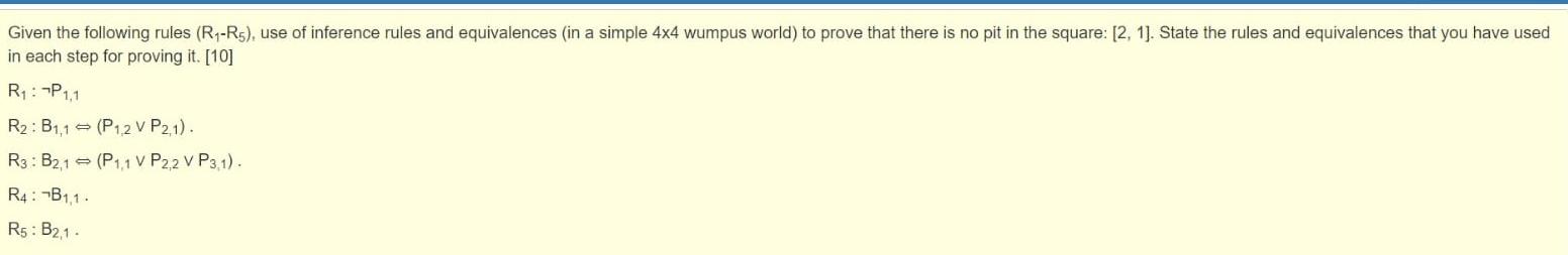 Solved Given the following rules (R1-Rs), use of inference | Chegg.com