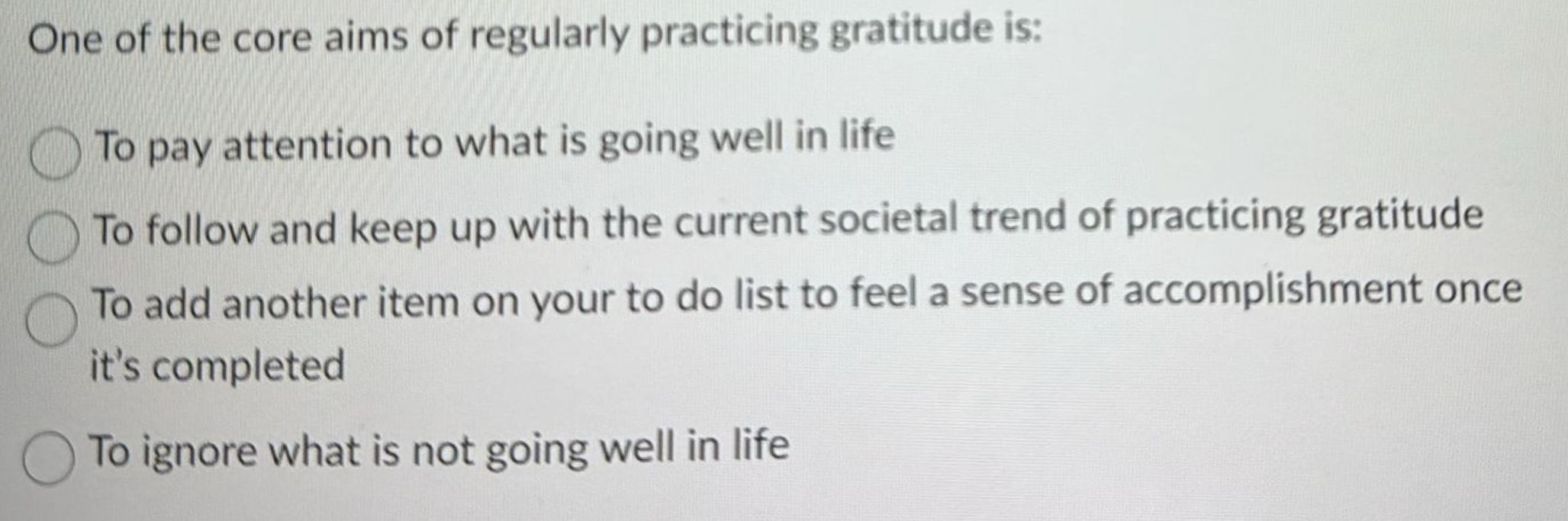 Solved One of the core aims of regularly practicing | Chegg.com