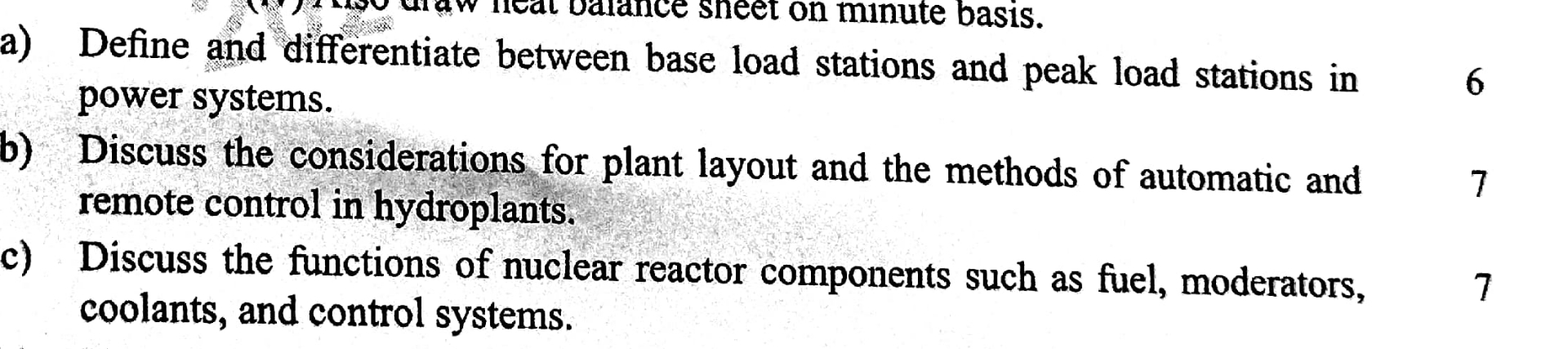 Solved a) ﻿Define and differentiate between base load | Chegg.com
