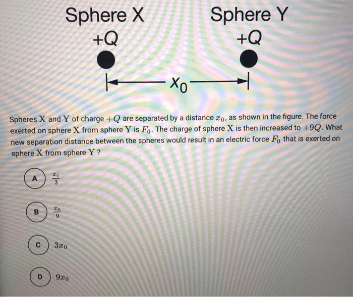 Solved Sphere X +Q Sphere Y +Q Хо Spheres X and Y of charge | Chegg.com