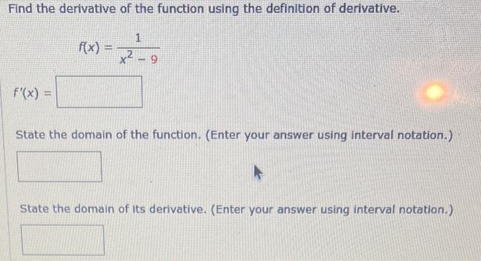 Solved Find the derivative of the function using the | Chegg.com