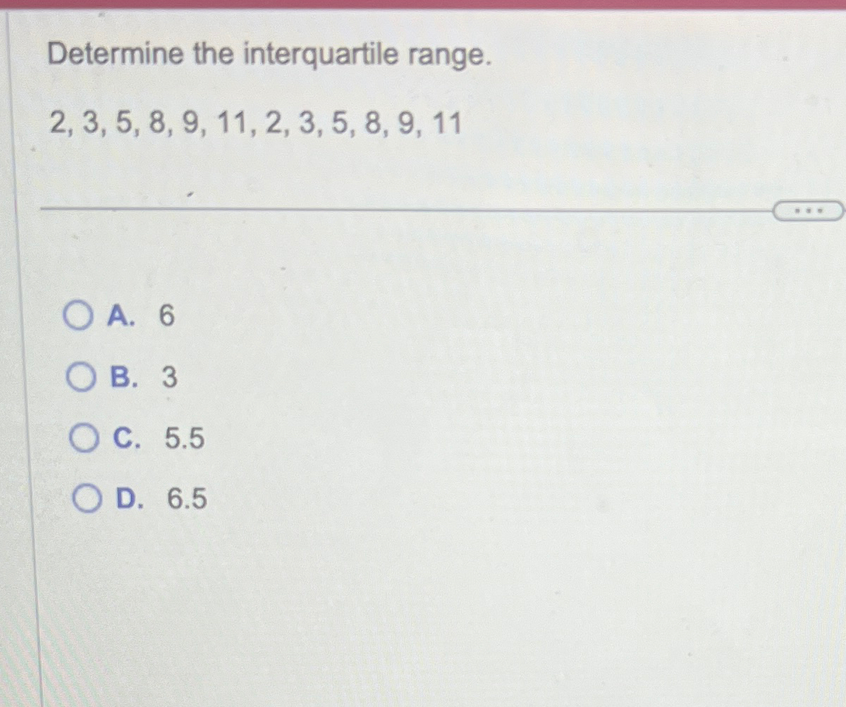 Solved Determine the interquartile | Chegg.com