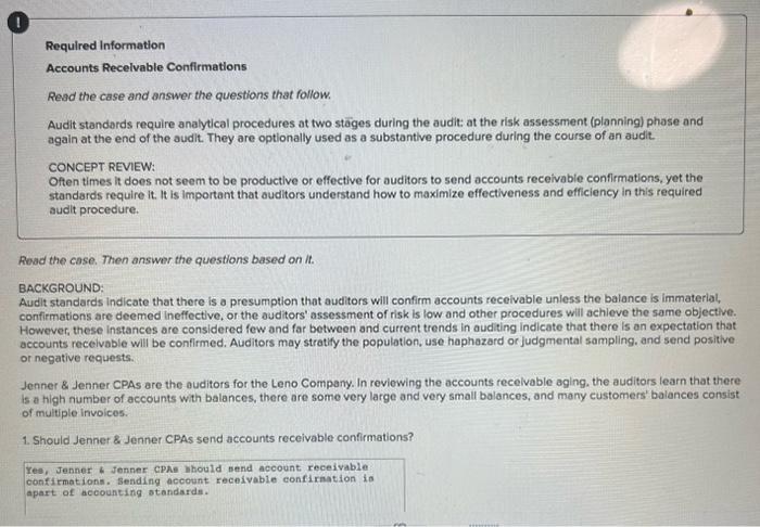 Solved Required Information Accounts Recelvable | Chegg.com