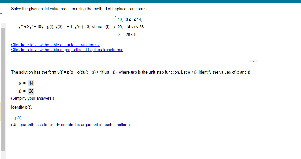 Solved Solve the given initial value problem using the | Chegg.com