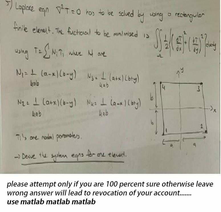 Solved 3) Loploce egn T = 0 how to be sclued by using a | Chegg.com