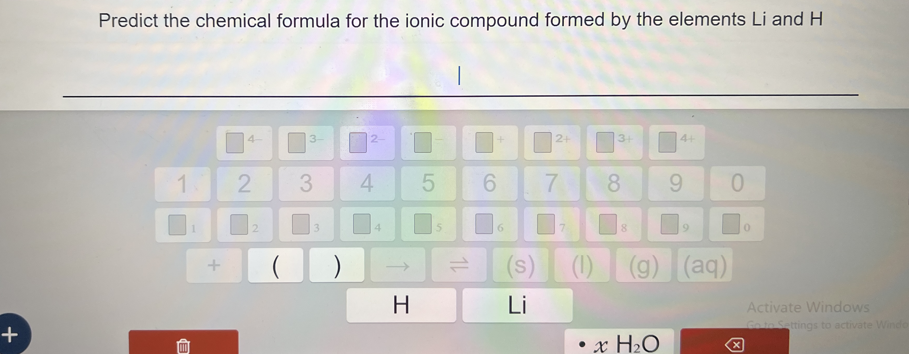 Solved Predict the chemical formula for the ionic compound | Chegg.com