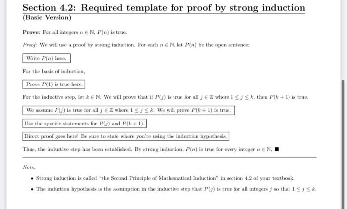 Solved 3. Prove the following statement using strong | Chegg.com