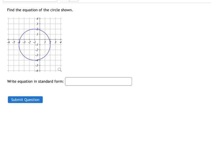 Solved Find the equation of the circle shown. | Chegg.com